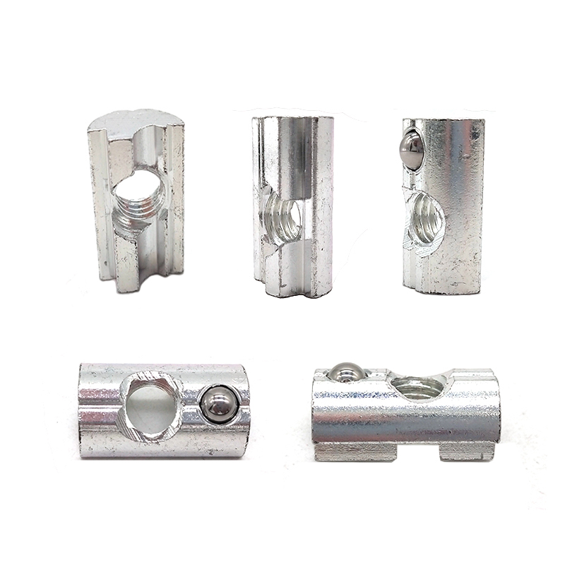 Roll-in T-Nut/ Self-leveling Profile Nut With Spring Ball for Aluminium ...