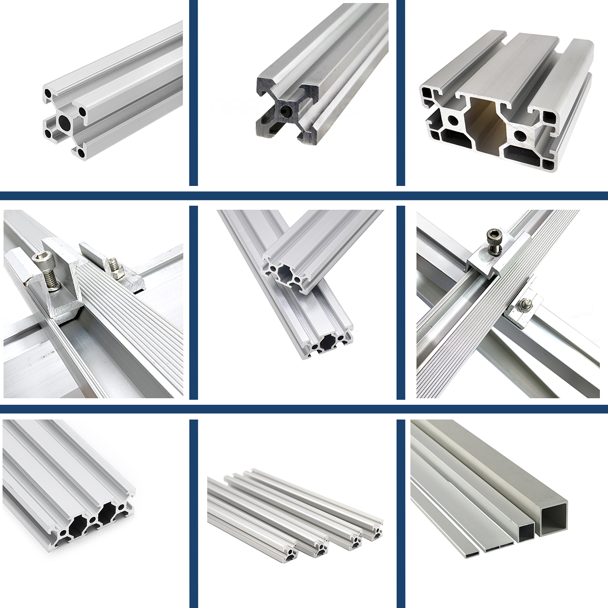 60 Series T-Slot Solar System Aluminium Construction Profiles Aluminium ...