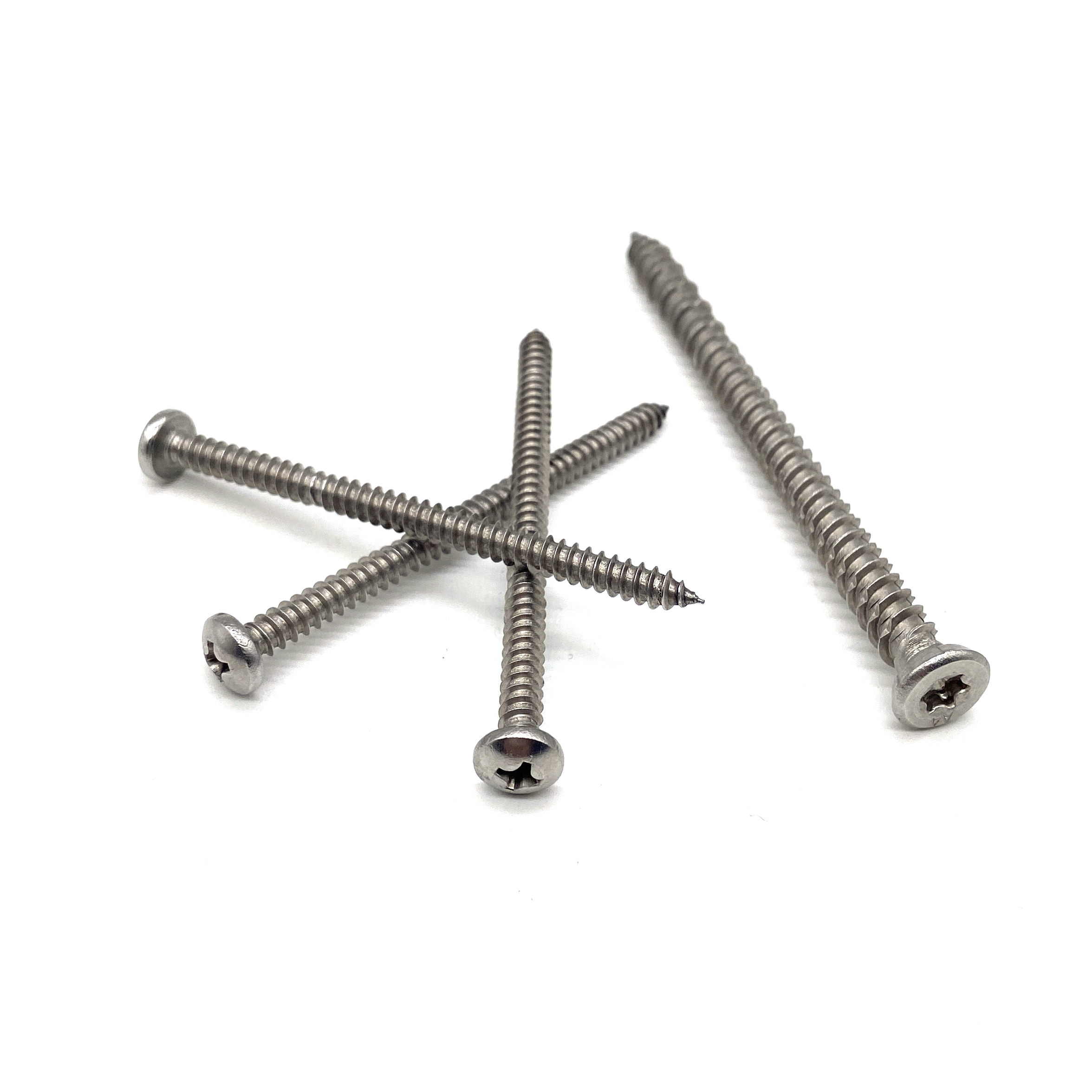 SS316 Stainless Steel SS304 Concrete Fixings Button Pan Head Wood Self ...